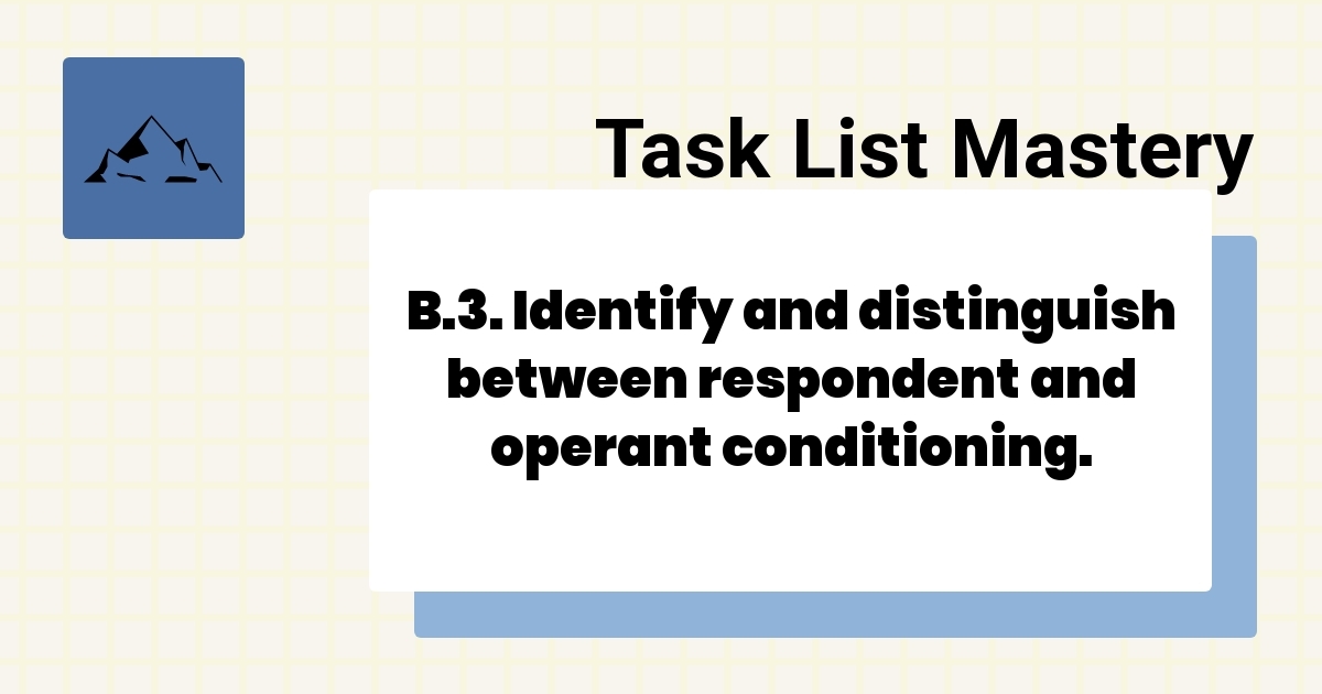 B.3. Identify and distinguish between respondent and operant ...